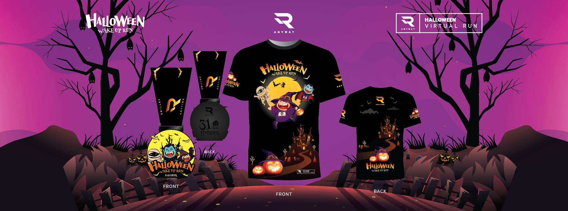 Halloween Wake Up Virtual Run 2023 - Run Anyway